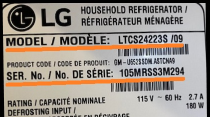 Appliance Model Number Locator | Appliance GrandMasters
